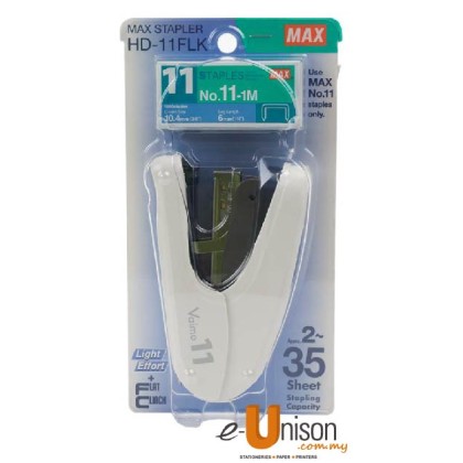 Max HD-11FLK Flat-Clinch Stapler + Staples No.11-1M